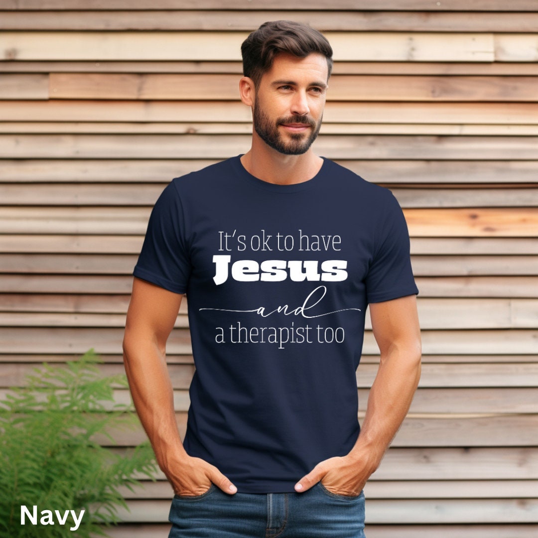 Jesus and Therapist Bella+canvas T-shirt, Mental Health Advocate - Etsy