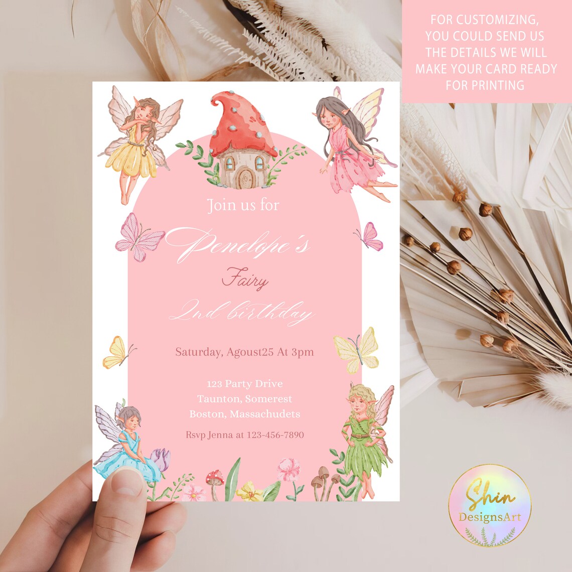 Editable Fairy Tale Birthday Invitation Card, 2nd Party Invites for ...