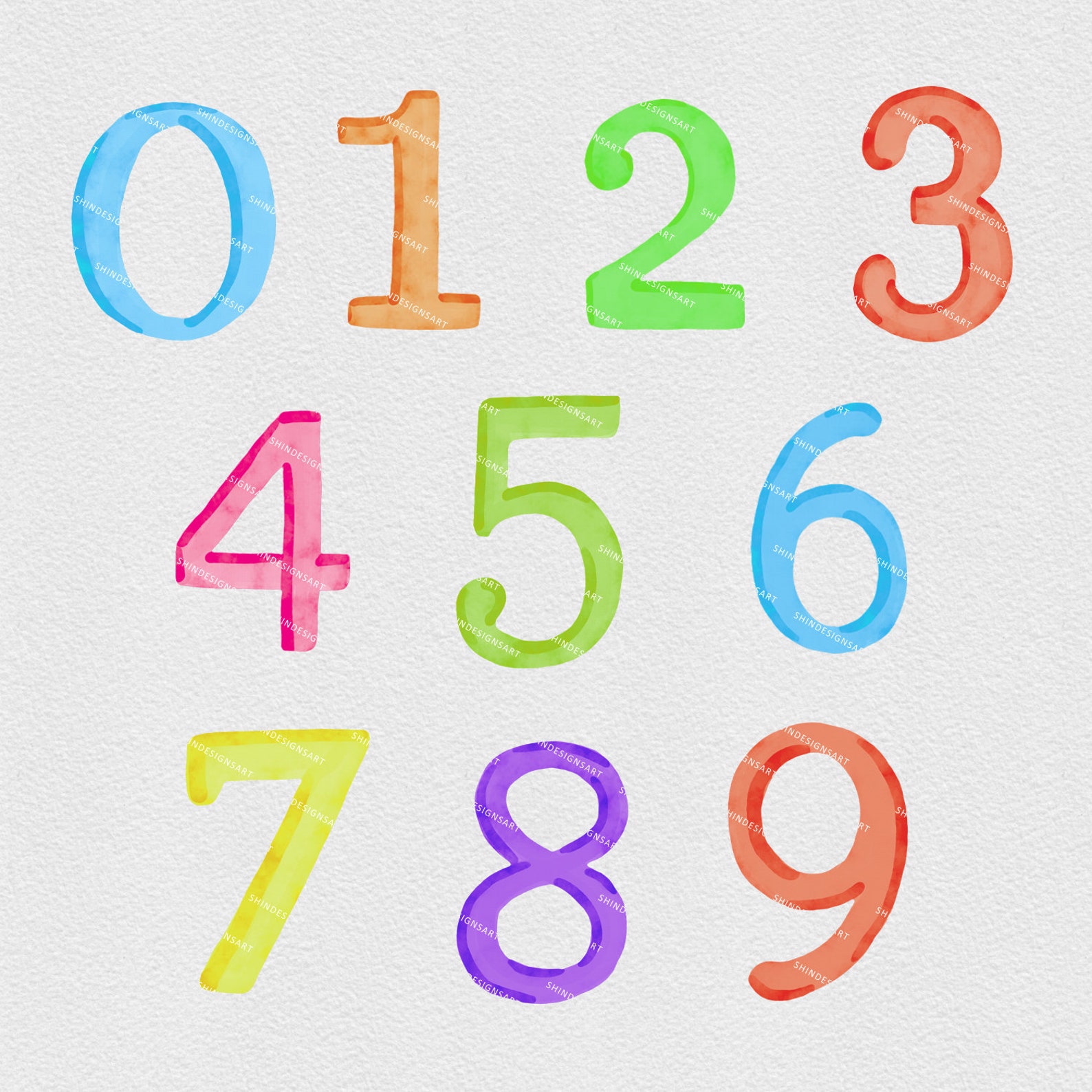 Watercolor Math Clipart Bundle, Math School Clip Art, School Supplies ...