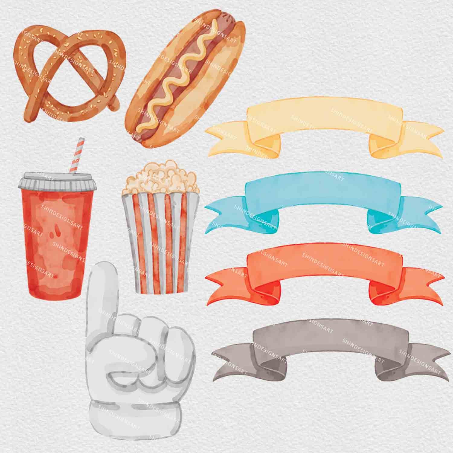 Watercolor Baseball Clipart Set, Baseball Illustration, Game Clip Art ...