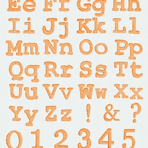 Watercolor Alphabet Letters Clipart, Number Clipart Set, Hand Drawn ...