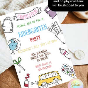 Editable School Party Invitation, Graduation Celebration Invite ...