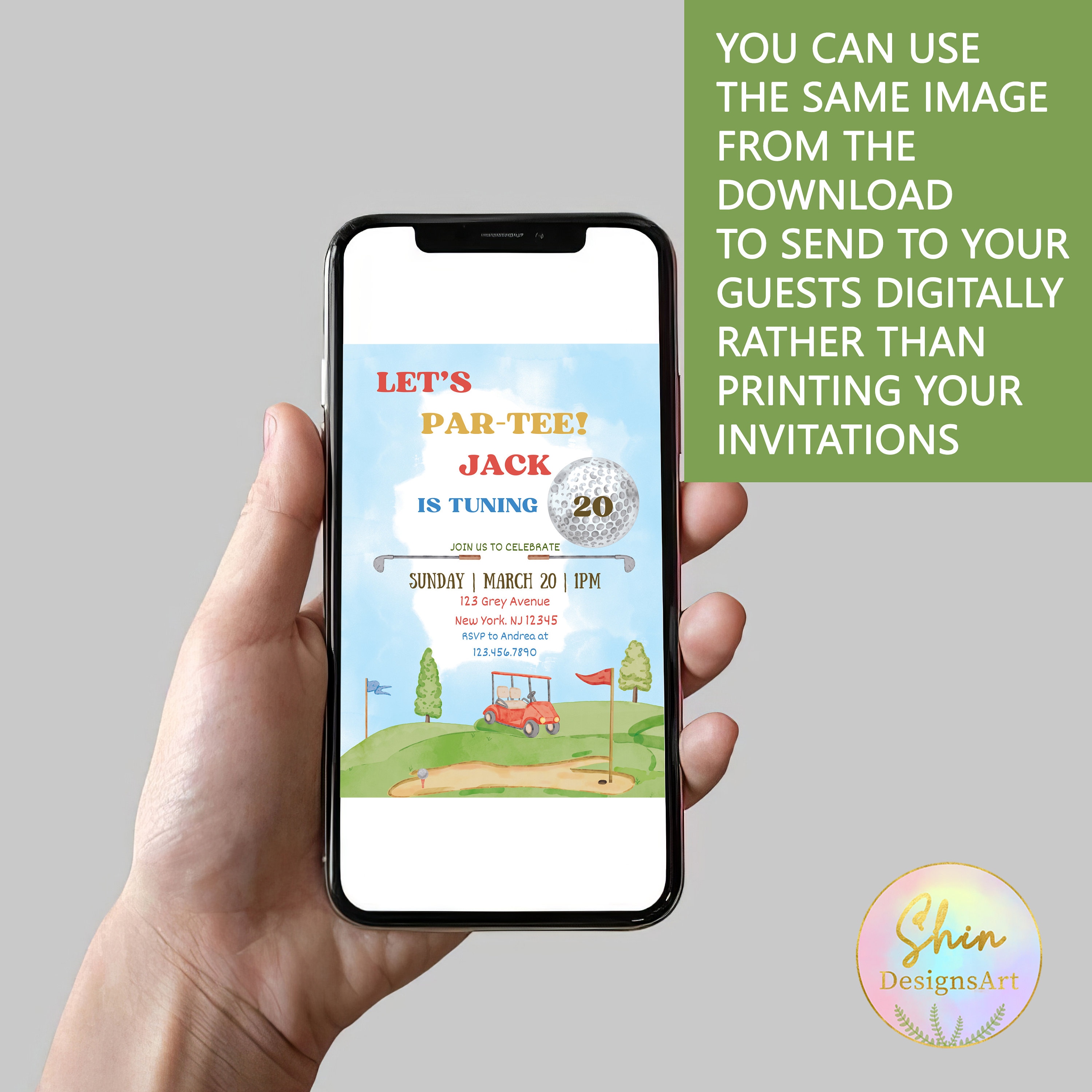 Editable Golf Party Invitation, Let's Par Tee, Golf Course Invites ...