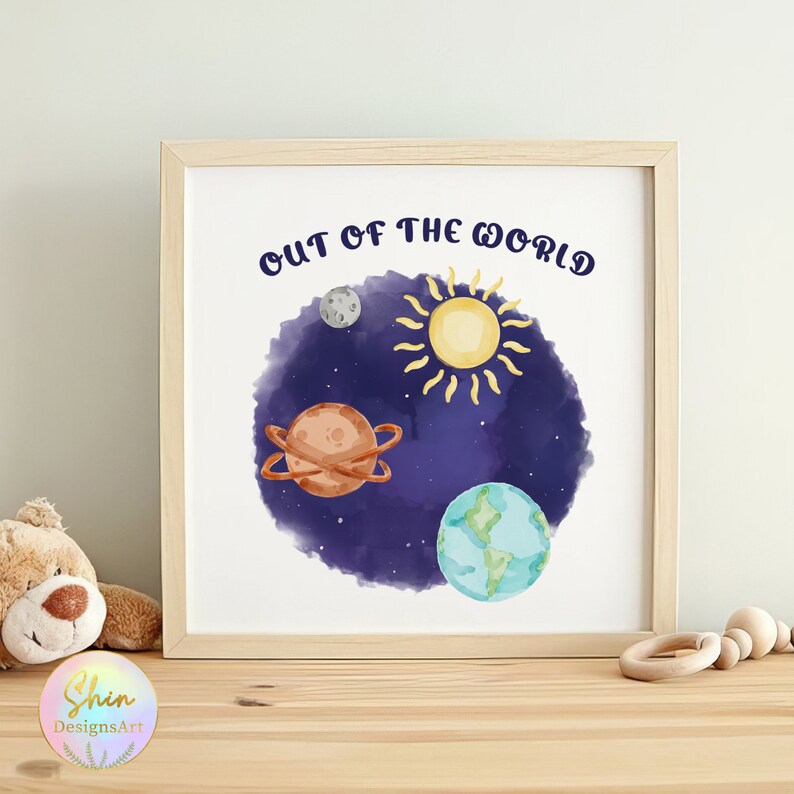 Watercolor Space Clipart Bundle, Cute Astronaut Nursery, Outer Space ...