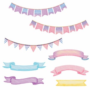Watercolor Birthday Clipart Collection, Girl Birthday PNG Design, Cake ...