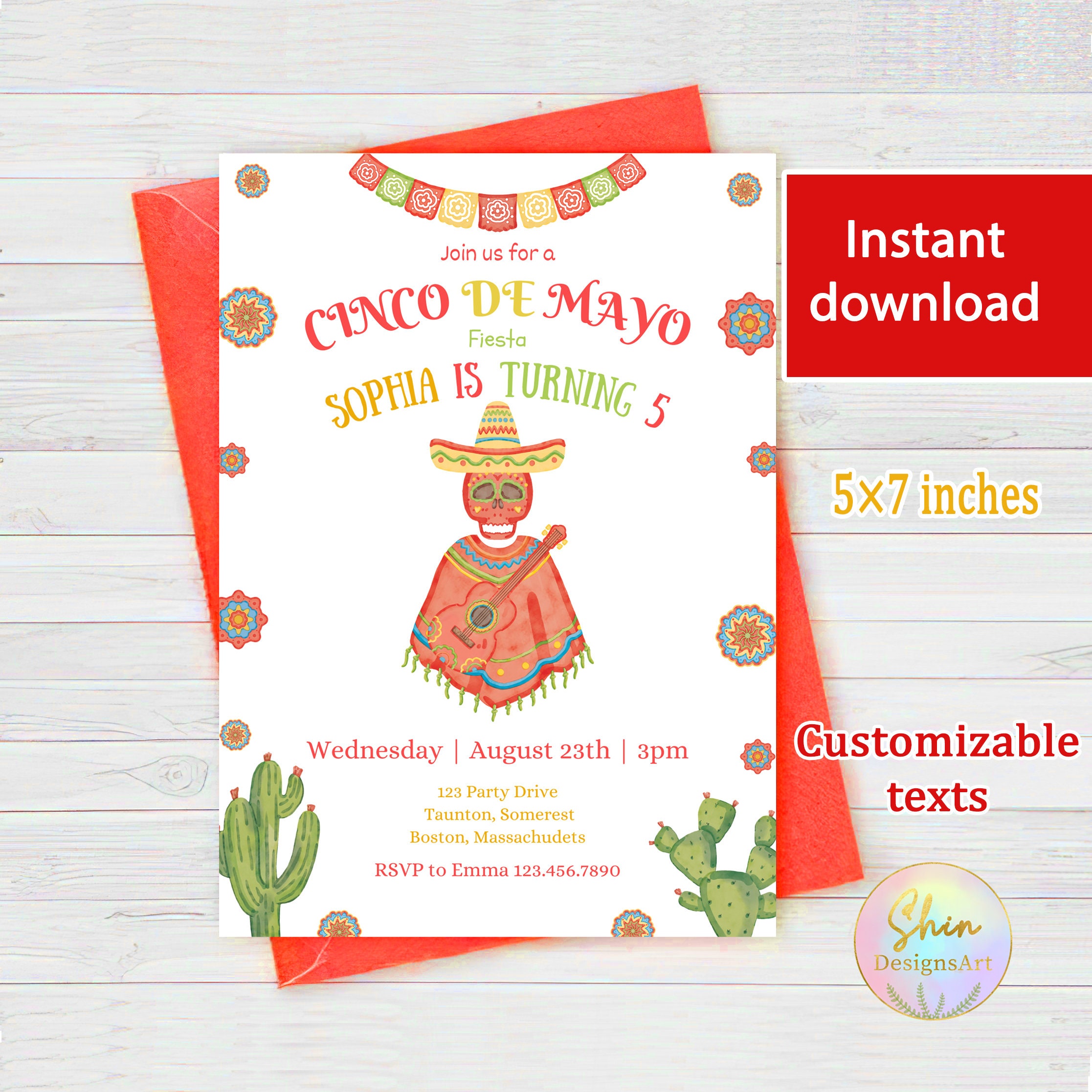 Editable Cinco De Mayo Invitation, Cinco De Mayo Party Theme ...