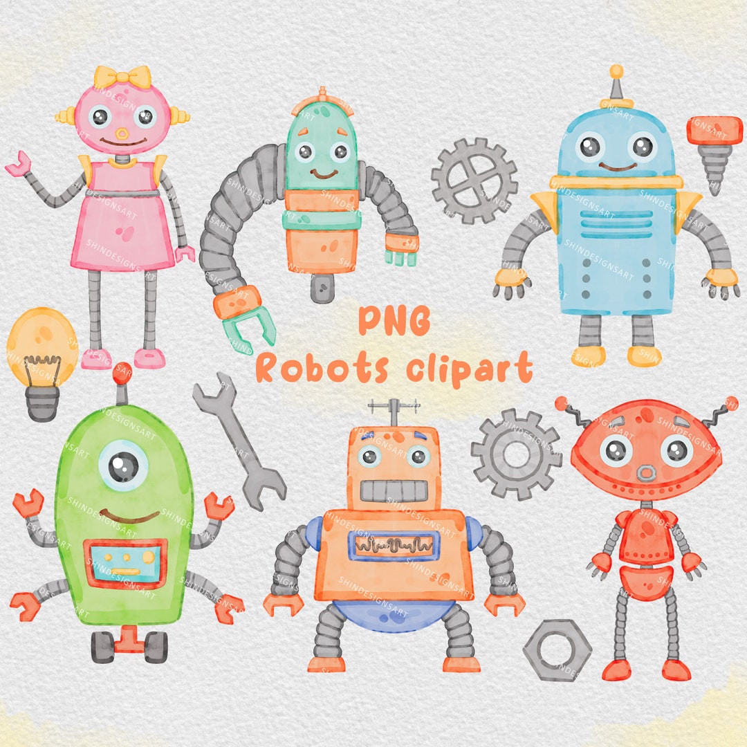 Robot Birthday Party Invitation, Printable Robots Party Invite, Gear up ...