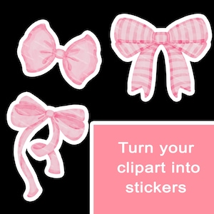 Watercolor Pink Bows & Ribbons Clipart Set (digital Download) - Etsy