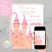 Princess Castle Invitation Template, Any Age Birthday Party Invite ...