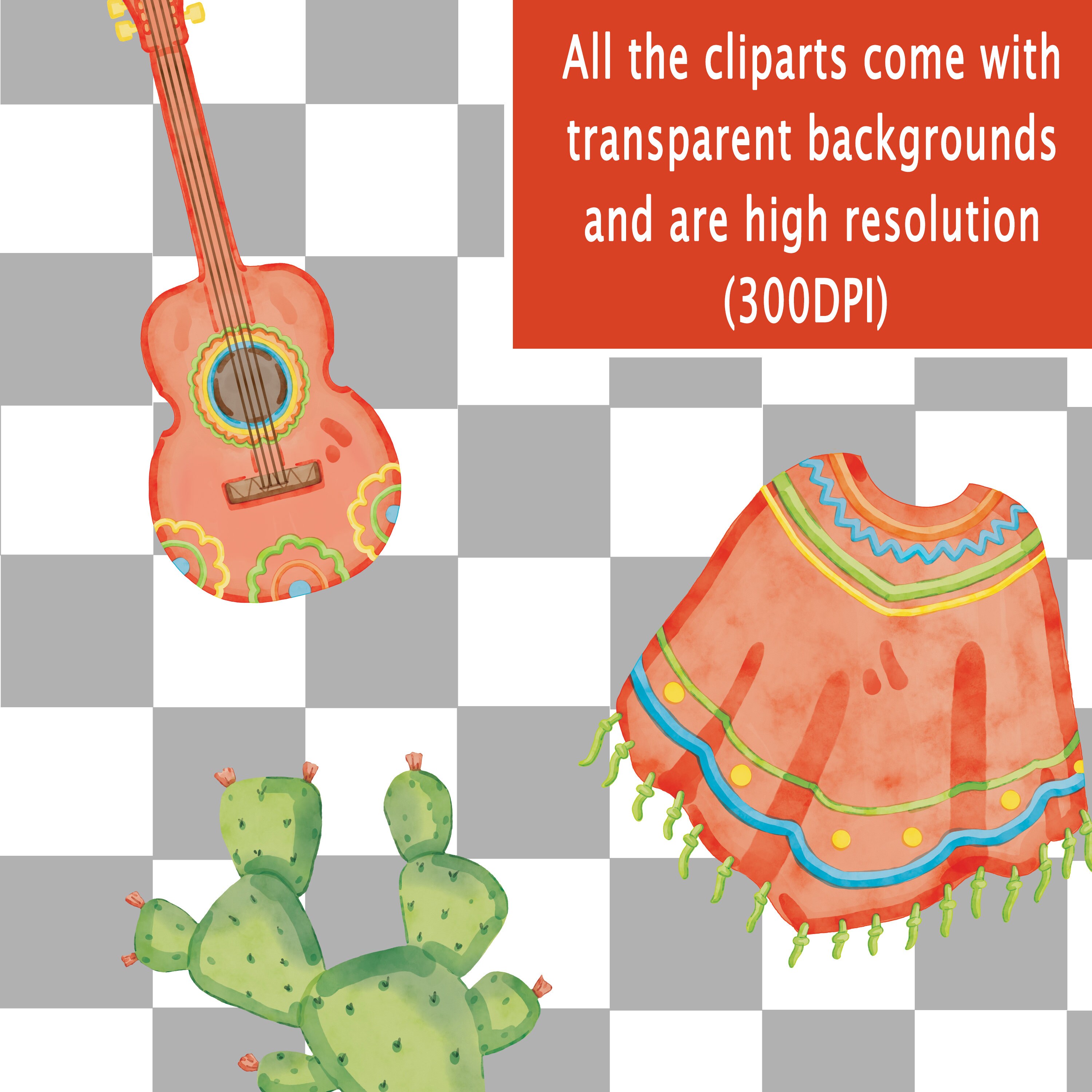 Cinco De Mayo Clipart Bundle, PNG Mexico Clip Arts, Pinata, Sombrero ...