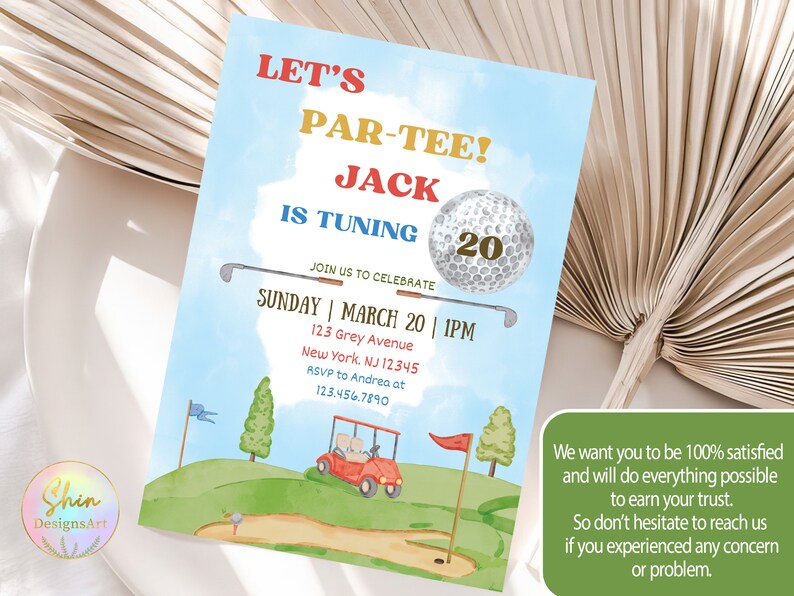 Editable Golf Party Invitation, Let's Par Tee, Golf Course Invites ...