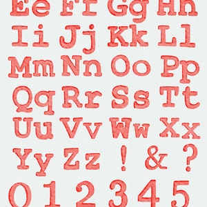 Watercolor Alphabet Letters Clipart, Number Clipart Set, Hand Drawn ...