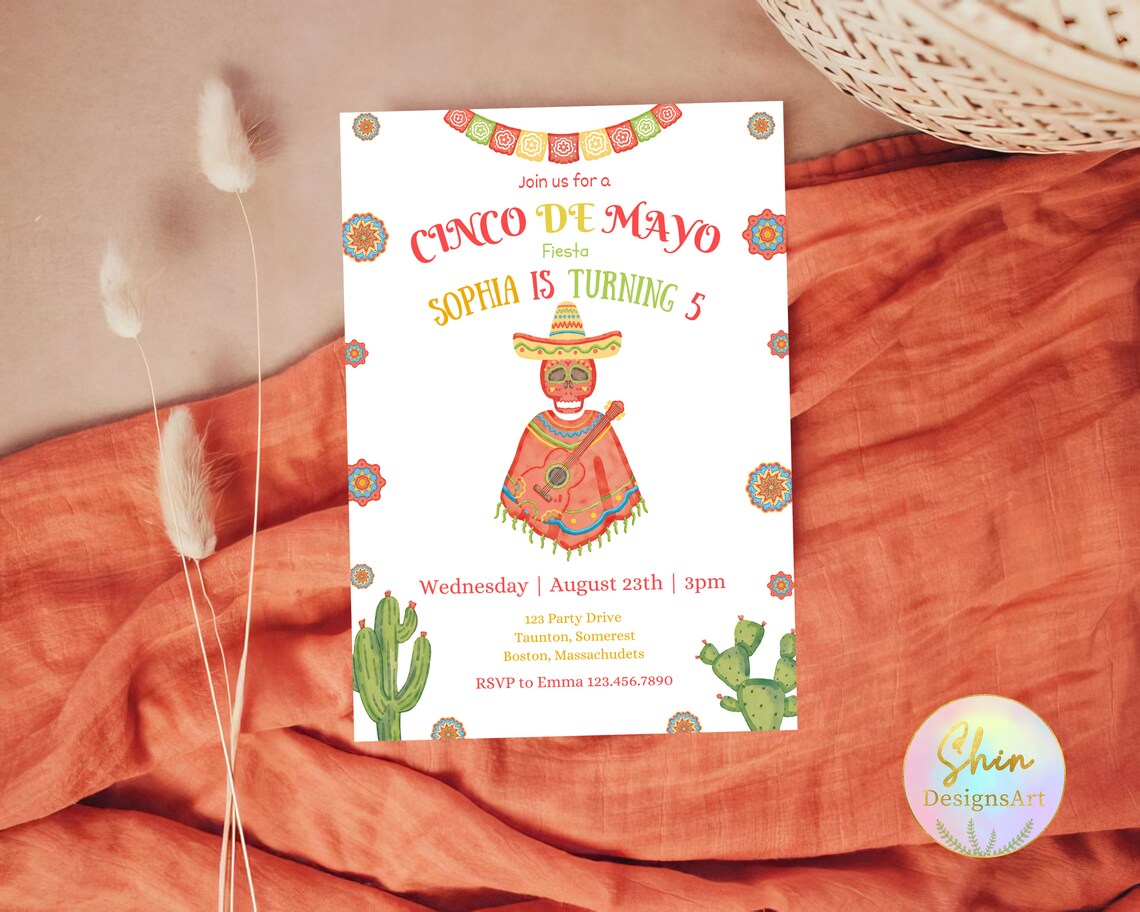 Editable Cinco De Mayo Invitation, Cinco De Mayo Party Theme ...