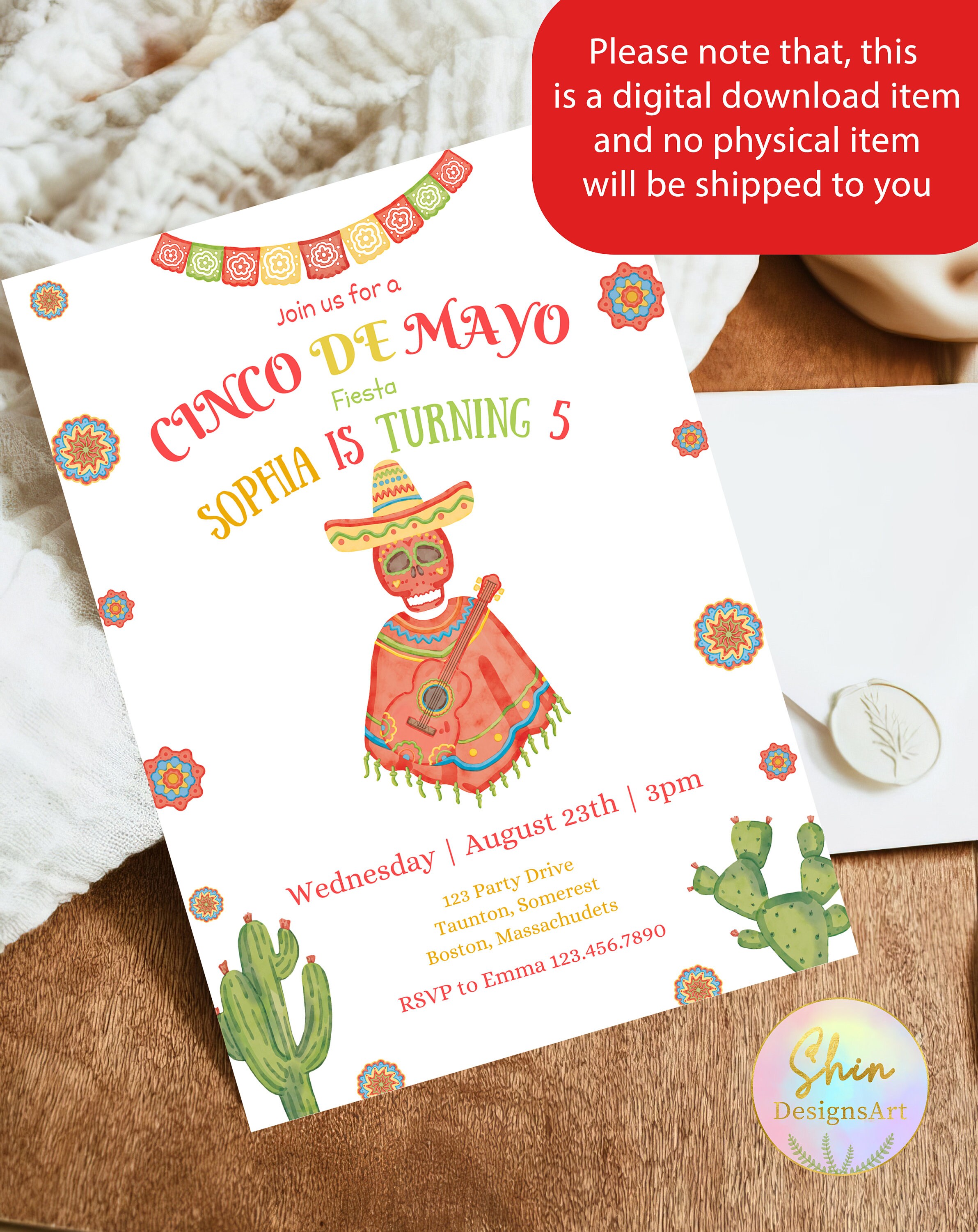 Editable Cinco De Mayo Invitation, Cinco De Mayo Party Theme ...