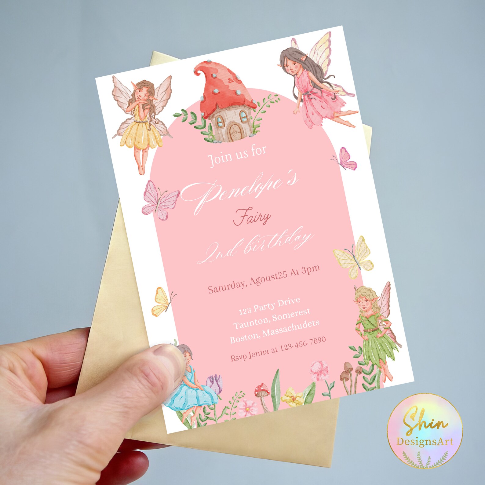 Editable Fairy Tale Birthday Invitation Card, 2nd Party Invites for ...