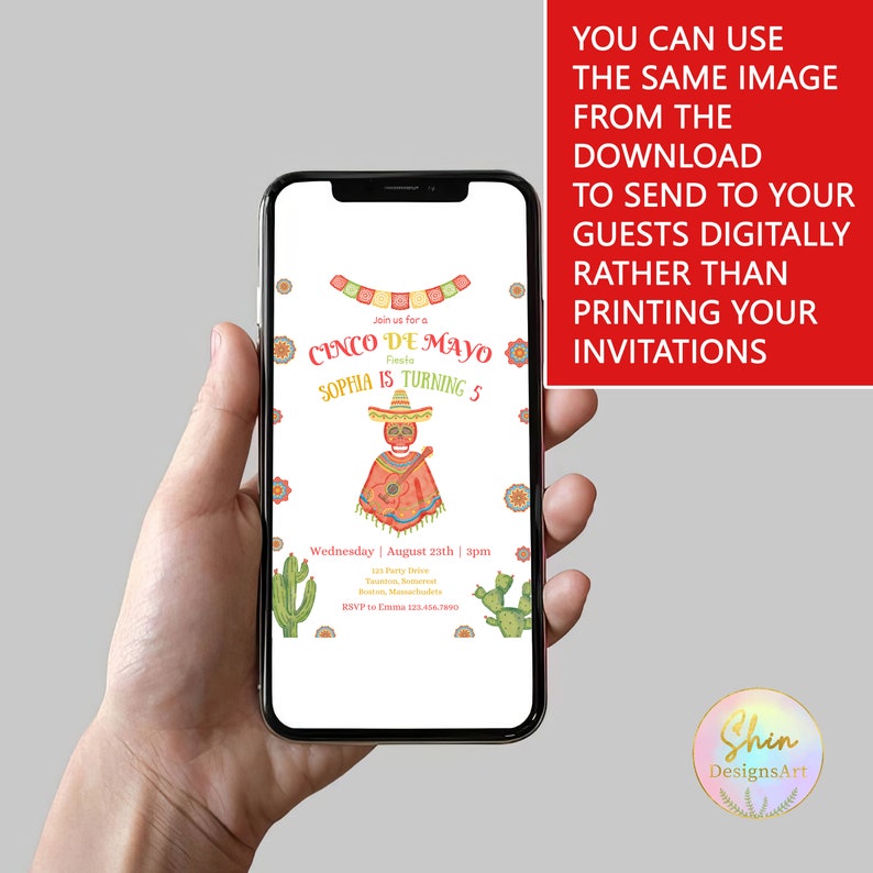 Editable Cinco De Mayo Invitation, Cinco De Mayo Party Theme ...