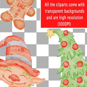Watercolor Christmas Clipart, Printable Christmas Bundle Clip Art ...