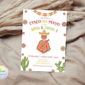 Editable Cinco De Mayo Invitation, Cinco De Mayo Party Theme ...