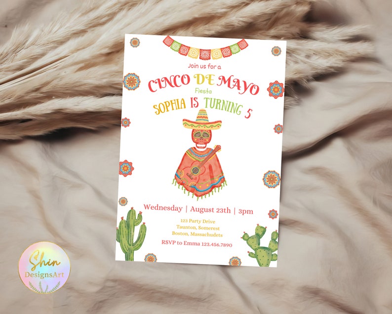 Editable Cinco De Mayo Invitation, Cinco De Mayo Party Theme ...