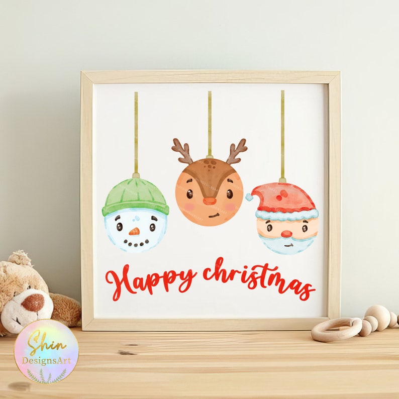Christmas Ball Clipart, Watercolor Christmas Balls, Xmas Decoration ...