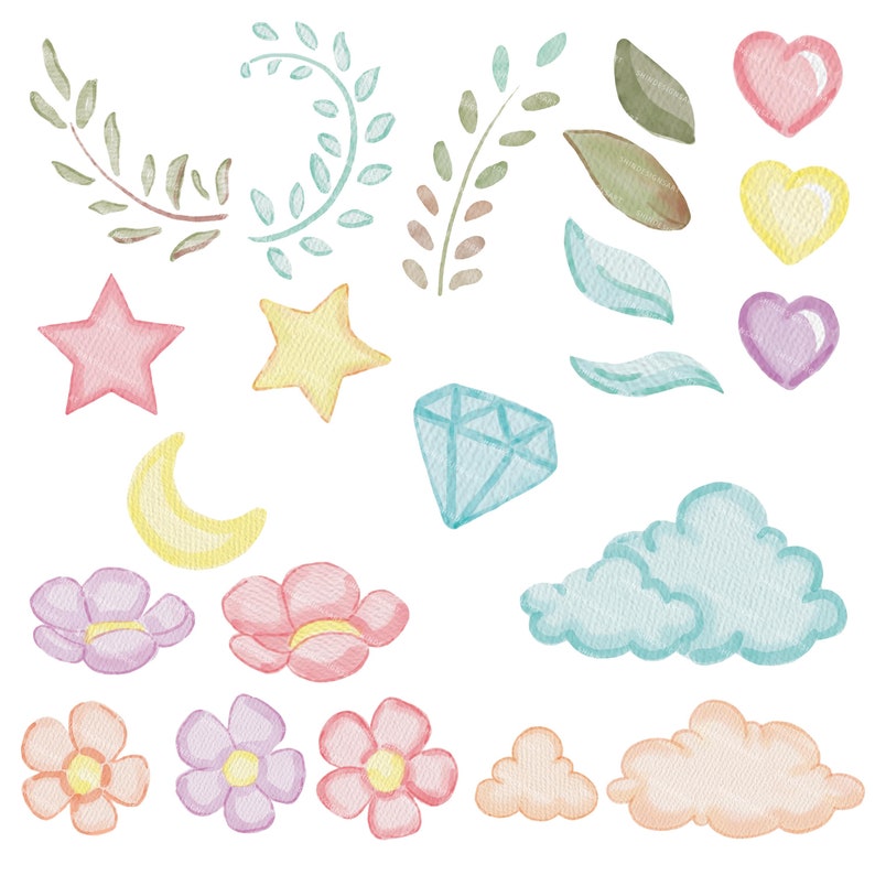 Rainbow Watercolor Unicorn Clipart, Magical PNG Unicorn, Unicorn ...