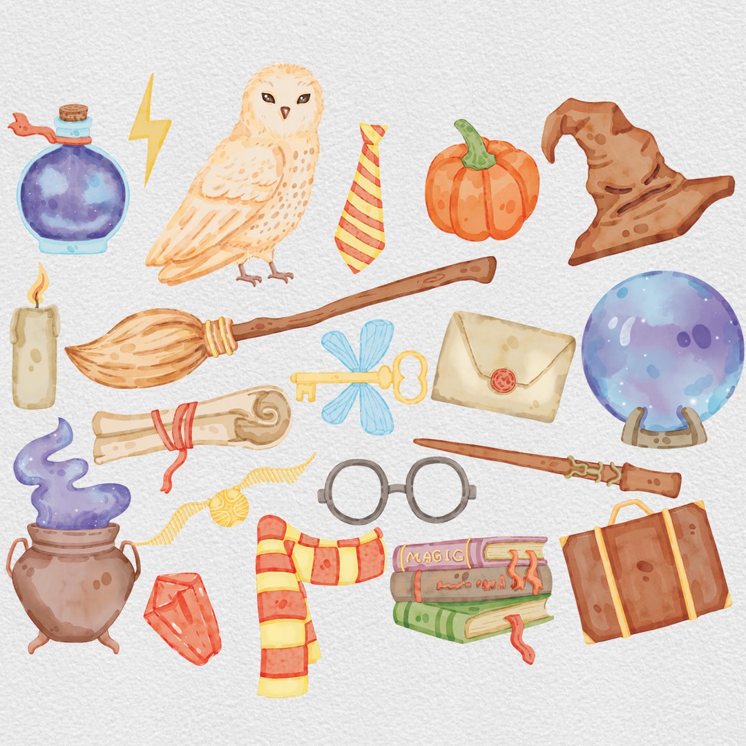 Watercolor Wizard Clipart: Magic Theme PNG Images (digital Download) - Etsy