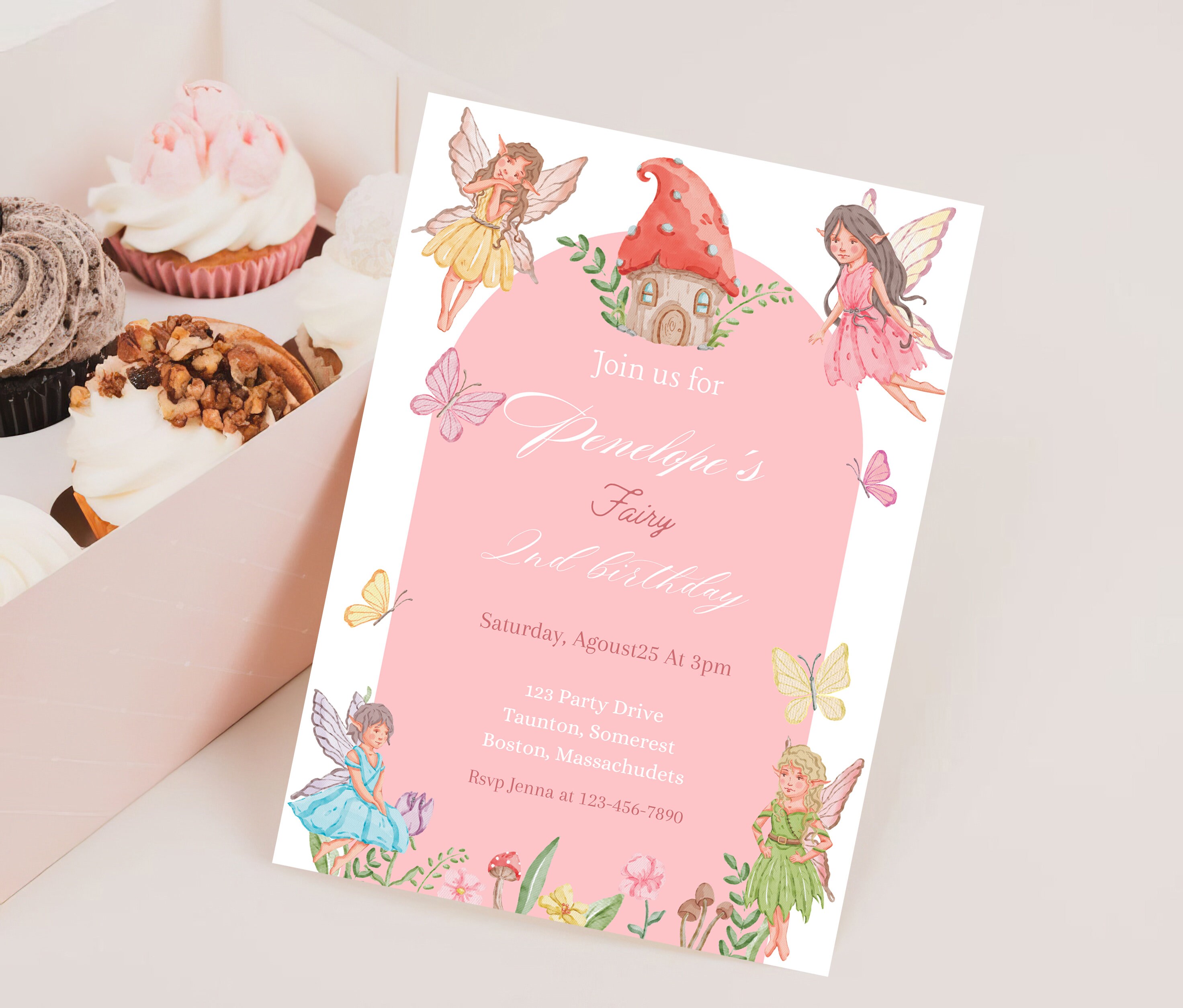 Editable Fairy Tale Birthday Invitation Card, 2nd Party Invites for ...