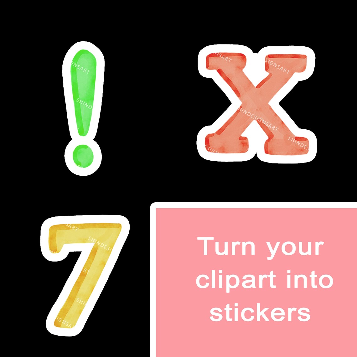 Watercolor Alphabet Letters Clipart, Number Clipart Set, Hand Drawn ...