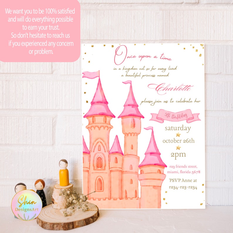 Princess Castle Invitation Template, Any Age Birthday Party Invite ...