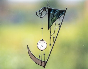 Handcrafted Witch Hat Stained Glass Arts, Colorful Stained Glass ...