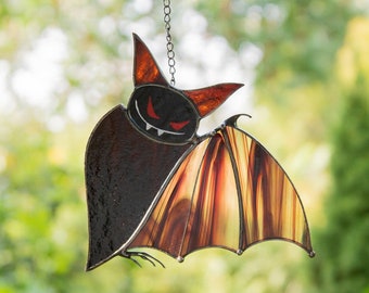 Handcrafted Witch Hat Stained Glass Arts, Colorful Stained Glass ...