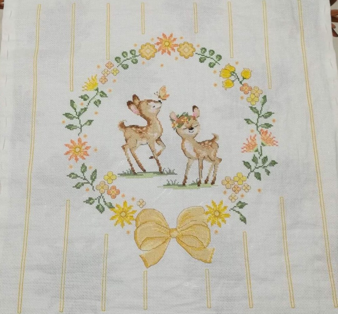 3 PDF Digital Cross Stitch Patterns BLANKET in YELLOW Border Cushion ...