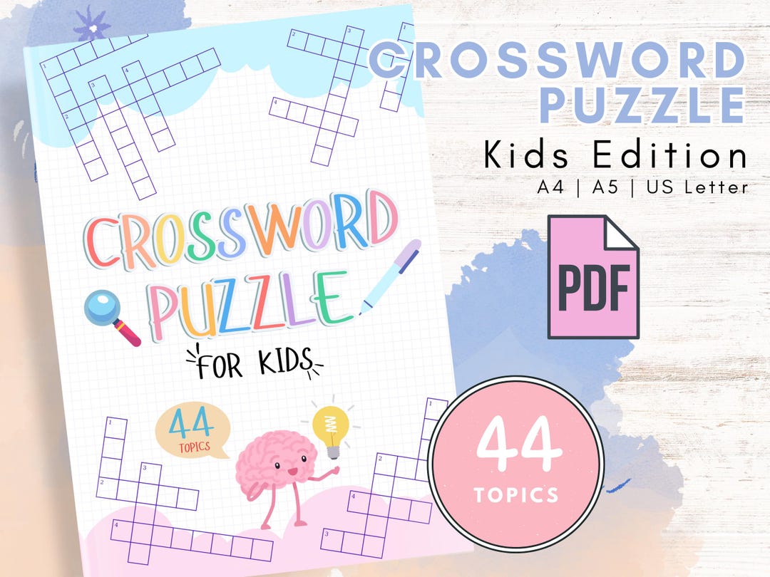 Fun Crossword Puzzle for Kids – Engaging & Educational Activity Book ...