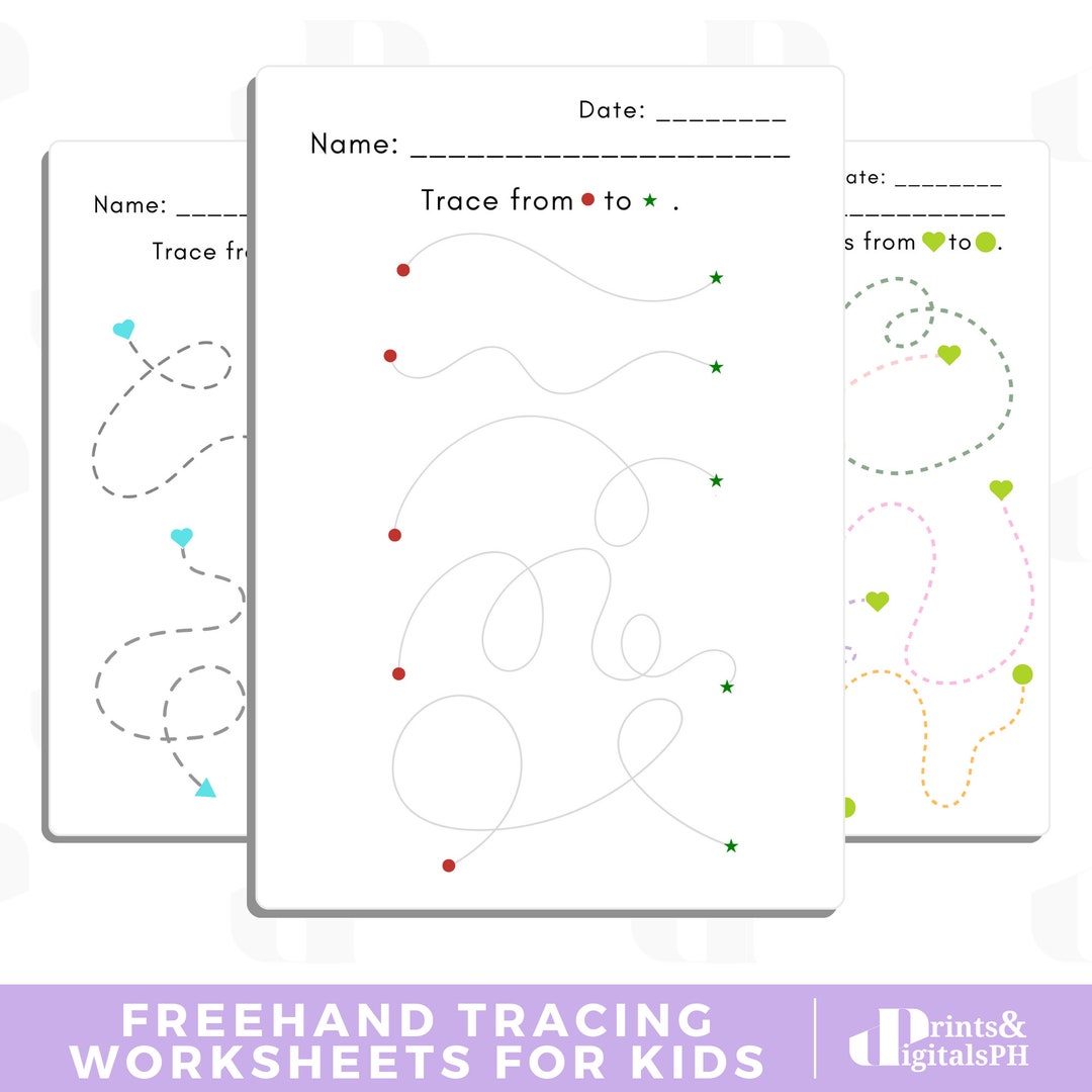 17 Freehand Tracing Worksheets for Kids With Free Alphabet Tracing for ...
