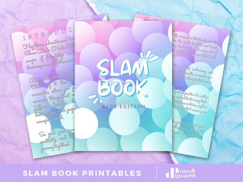 Slam Book for Friends Kids, Grade School, Elementary Students ...