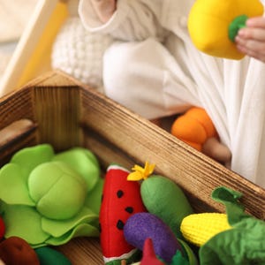 Felt Vegetables Set, Pretend Kitchen Miniature Food, Educational Toys ...