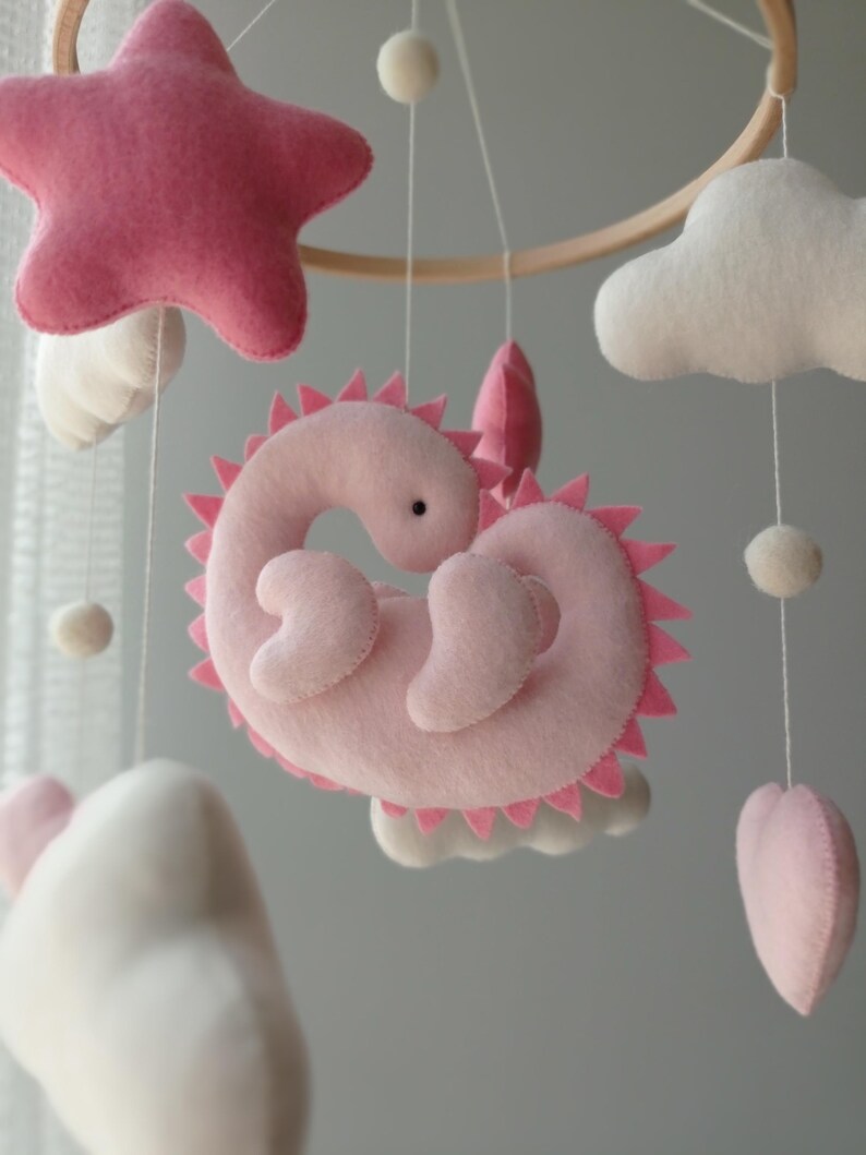 Dinosaur Mobile, Personalized Mobile With Cute Dinosaur, Felt Baby ...