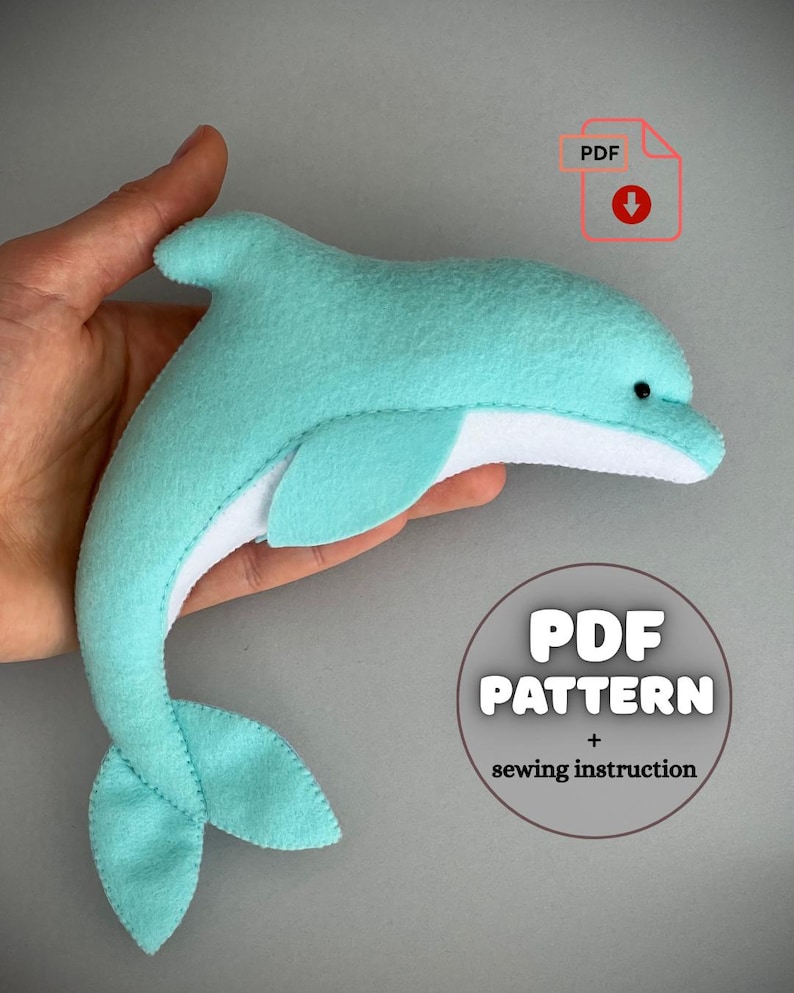 Ocean Animals Sewing Pattern PDF, Felt Sea Animal Toys Easy Pattern and ...