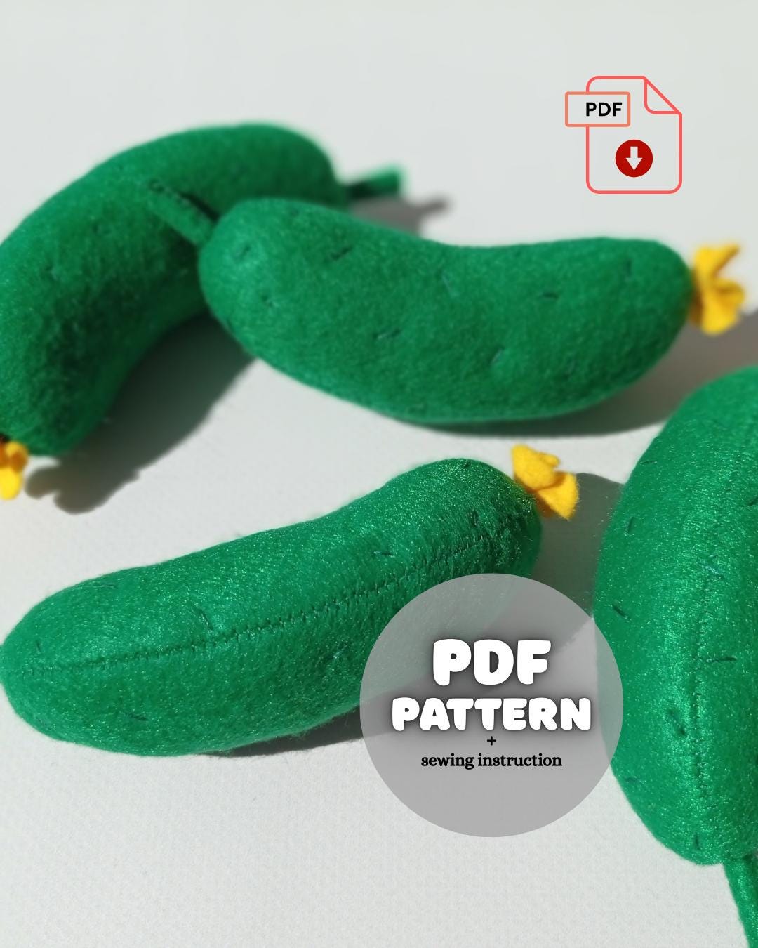 Felt Food Pattern, Felt Food Playset PDF Sewing Pattern, Felt Play Food, Felt Vegetables Sewing ...