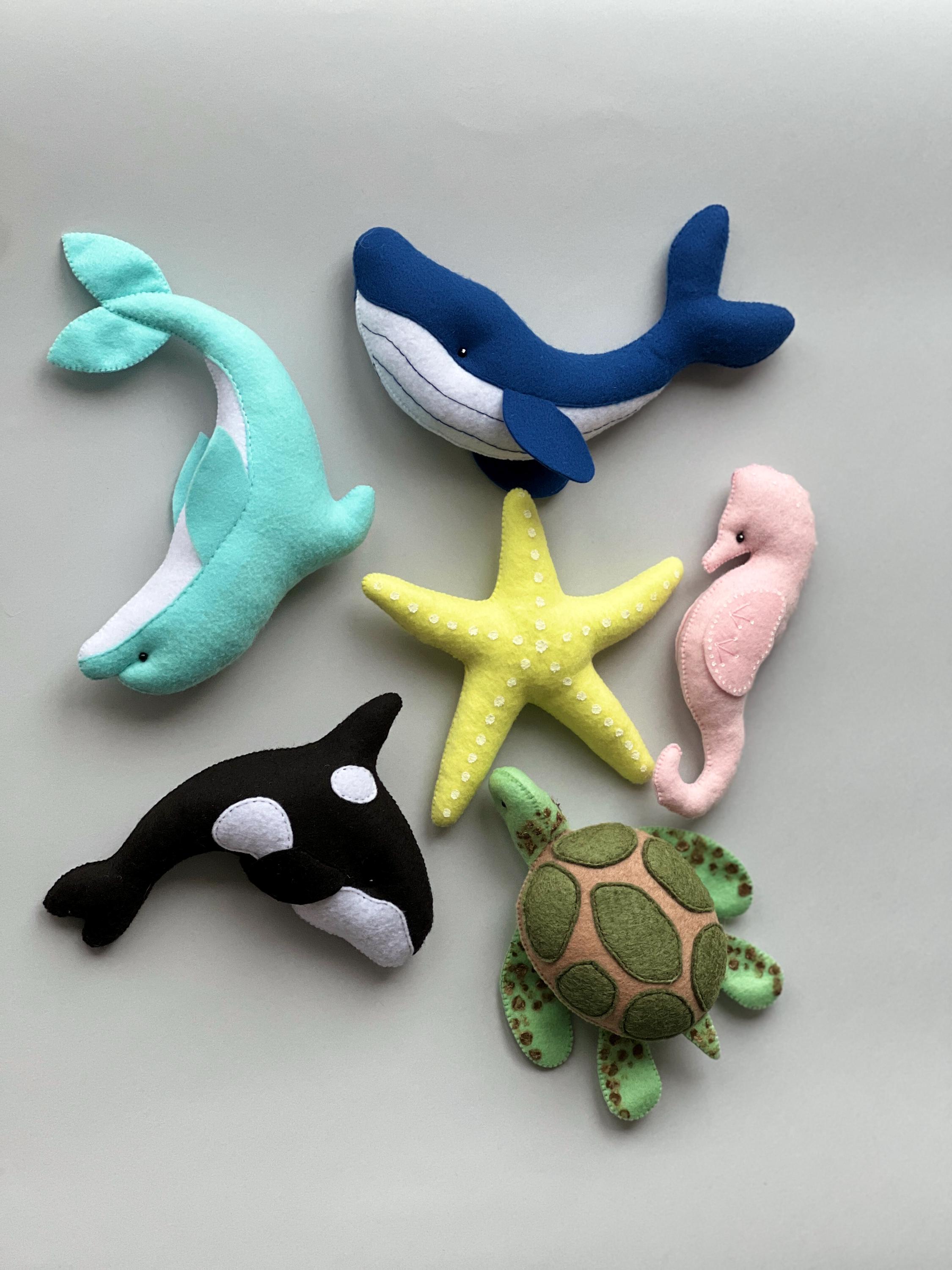 Ocean Animals Sewing Pattern PDF Felt Sea Animal Toys Easy Pattern and ...
