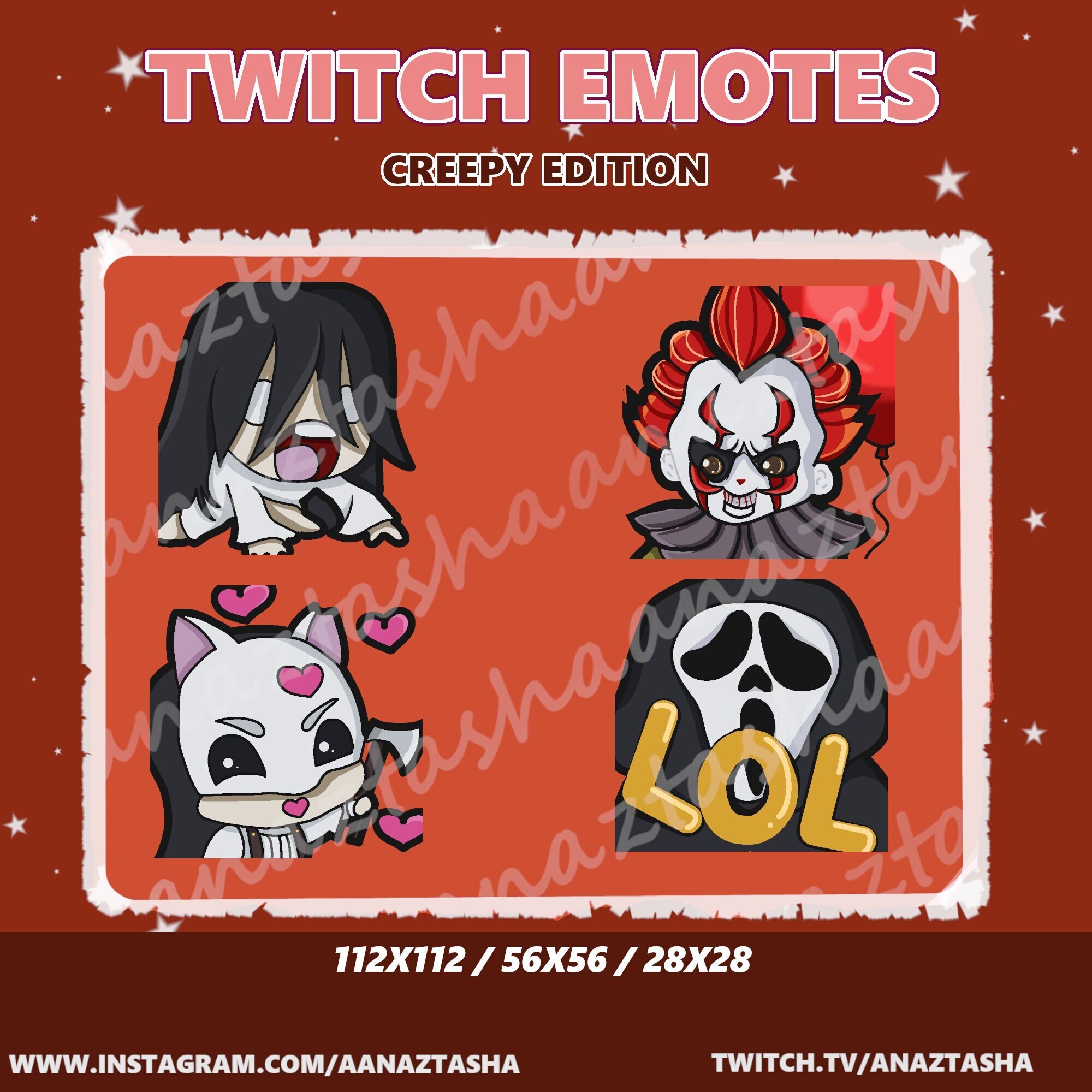 Chibi Creepy Dead by Daylight Emotes for Streaming Twitch, Discord ...