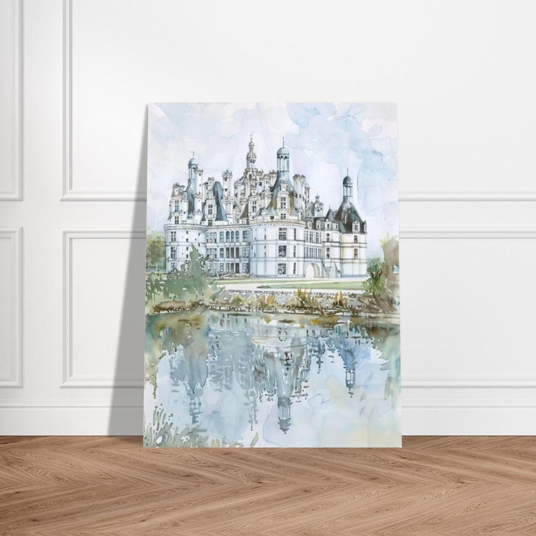 Watercolor Painting Château De Chambord | French Castle Art Print ...
