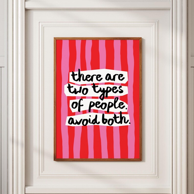 Introvert Poster: Funny Hand-drawn Quote, Antisocial Print (digital ...