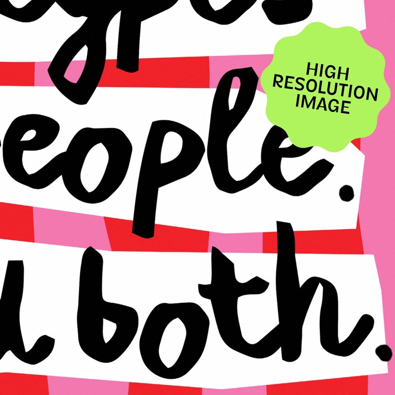 Introvert Poster: Funny Hand-drawn Quote, Antisocial Print (digital ...