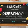 Editable First Day of Preschool Sign, Personalise Printable A3 Size ...