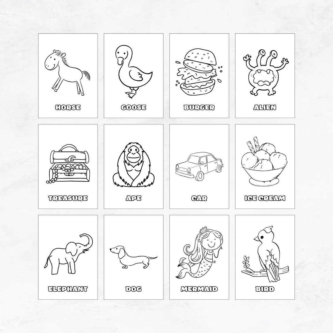 Educational Colouring in Printables for Kids, 30 Simple Fun Designs ...