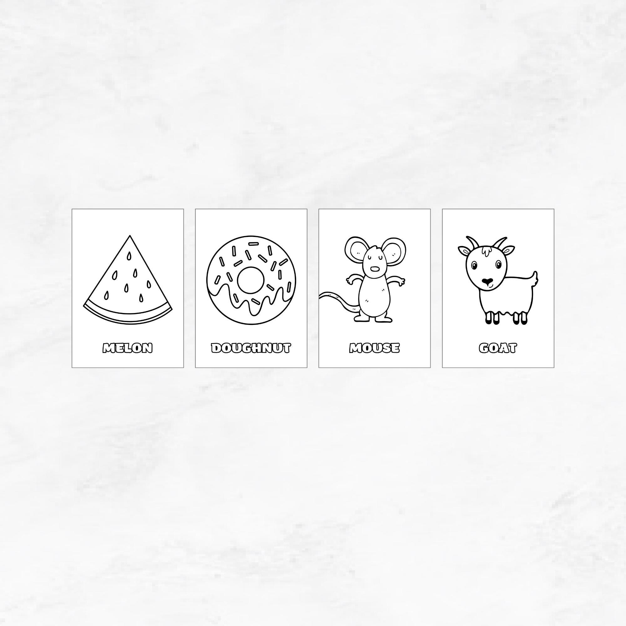 Educational Colouring in Printables for Kids, 30 Simple Fun Designs ...