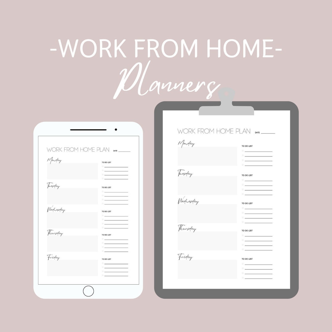 WORK FROM HOME Weekly Planner | Get on Top of Your Workload With This ...