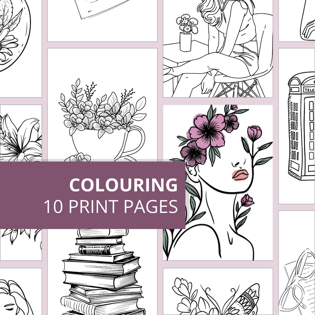 Boho Colouring Printable Bundle for Mindfulness and Relaxation, Perfect ...