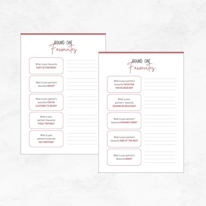 NEWLY WED 50 Printable Question Games | Fun Getting to Know You Trivia ...